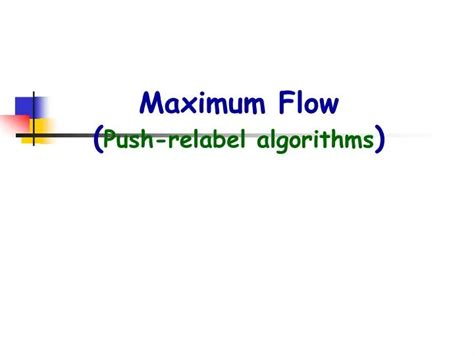 Image result for Push Relabel Algorithms