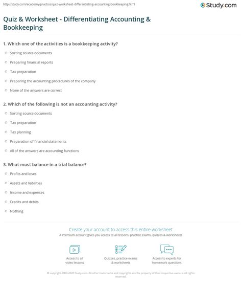 Image result for Bookkeeping Practice Test