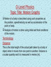 Image result for Class O Motion Graphs