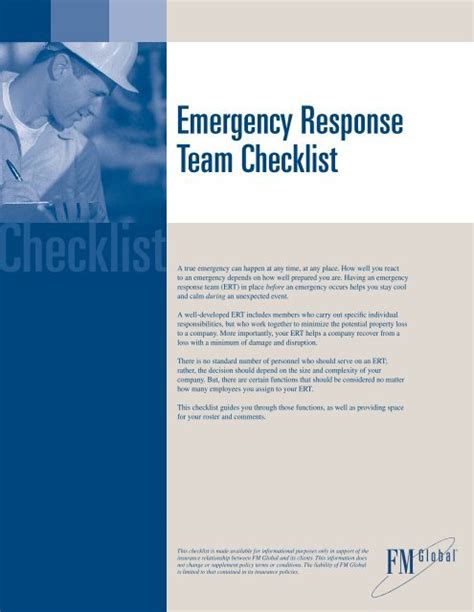 Image result for Emergency Response Checklist