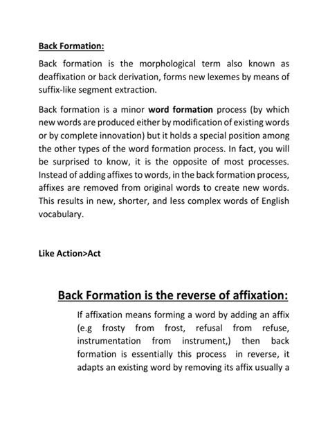 Image result for Back-Formation