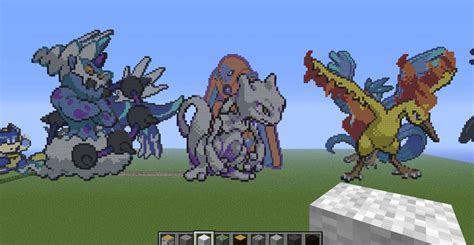 Minecraft Legendary Pokemon Pixel Art Templates