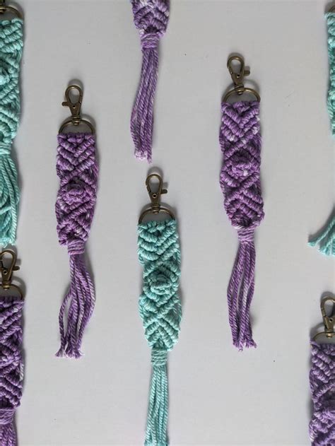 Image result for Colorful Macrame Keychains