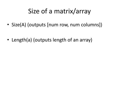 Image result for MATLAB Matrix Size