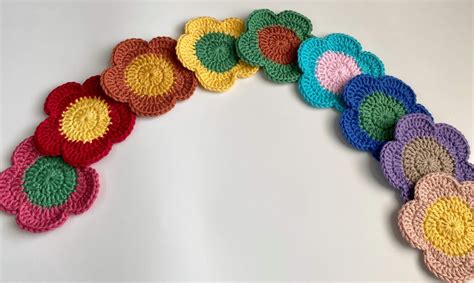 Easy Crochet Flower Coasters - Love to stay home