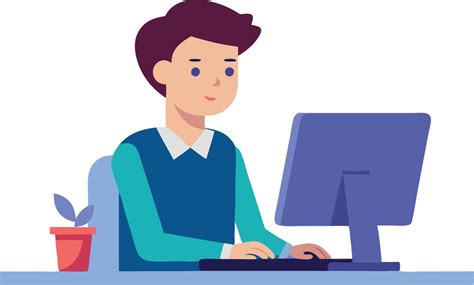 Image result for Vector Person On Computer