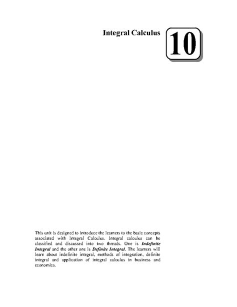 Image result for Integral Calculus Reference Card