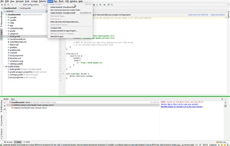 Image result for Android Studio Build Menu