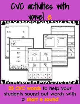 Image result for Short E CVC Pattern Lesson Plan