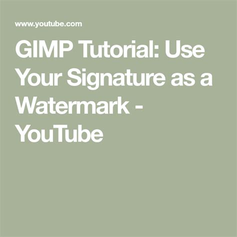 Image result for GIMP Signature Tutorials