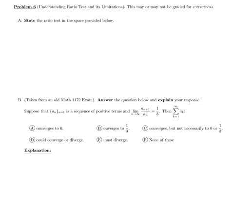 Image result for Ratio Test Example Problem