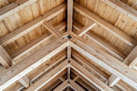 Timber Frame Construction of House Roof Stock Photo - Image of ...