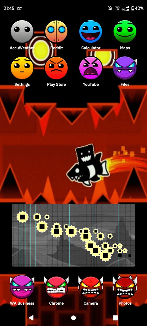 Image result for Geometry Dash Home Screen