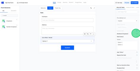 Image result for Multi-Level Drop Down Auto Populate