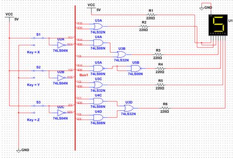 Image result for 2-Digit Seven Segment Display in Multisim