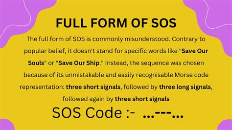 Image result for SOS Definition
