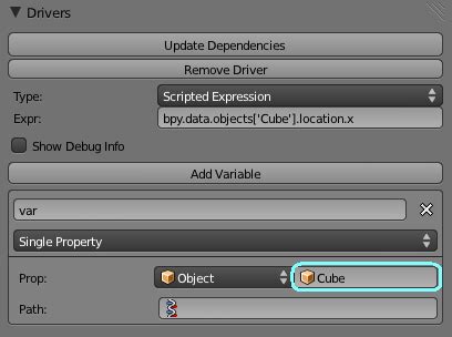 Image result for Scripted Expression Drivers Blender