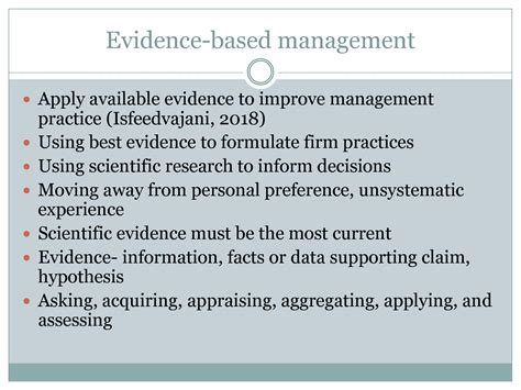 Image result for Evidence-Based Management