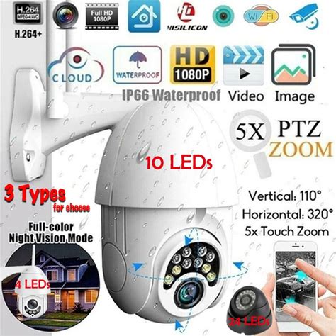 Waterproof Outdoor 1080P HD CCTV IP Camera WiFi PTZ Security Wifi ...