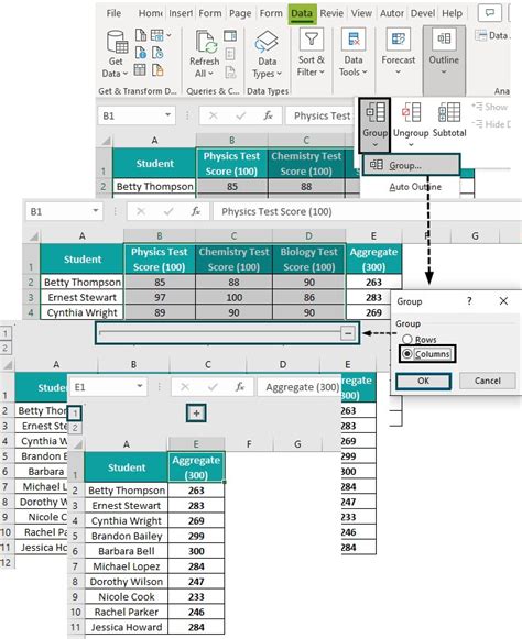 Image result for How to Group Excel Columns