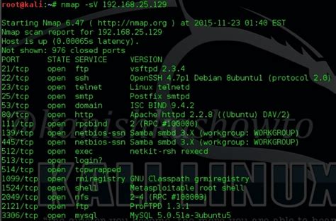 Hacking Metasploitable 2: Port scan output - Hackercool Magazine