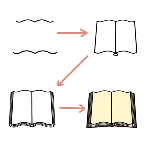 Image result for How to Draw a Simple Book