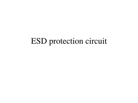 Image result for Simple ESD Circuit Protection Example