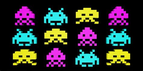 Image result for Space Invaders Different Colours