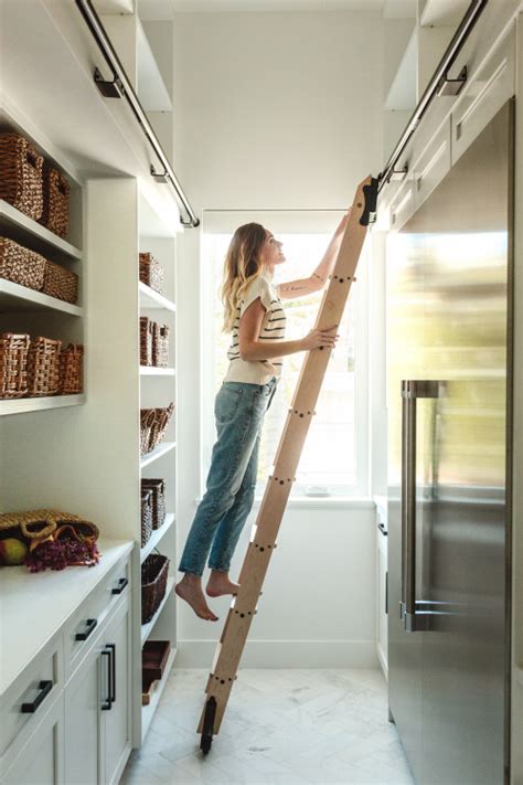 Image result for Kitchen Cabinets with Library Ladder