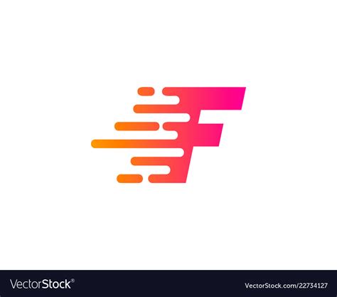 Fast letter f logo icon design Royalty Free Vector Image