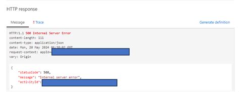 Image result for 500 Response Error Core API