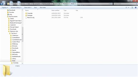 Image result for Sims 3 Mods Folder