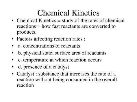 Image result for Chemical Kinetics Examples