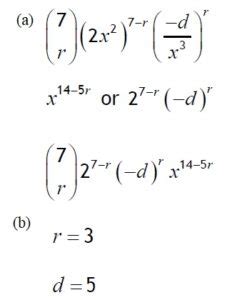 Image result for Binomial Math Question Solution