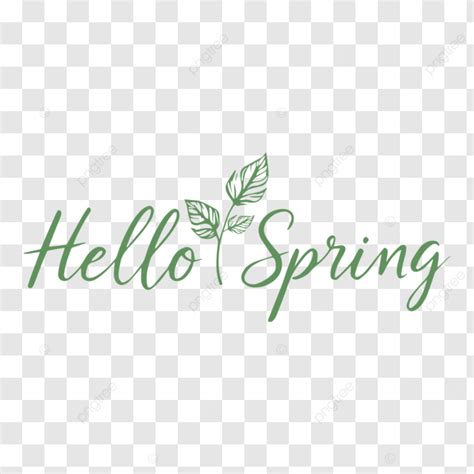 Image result for Hello Spring Text PNG