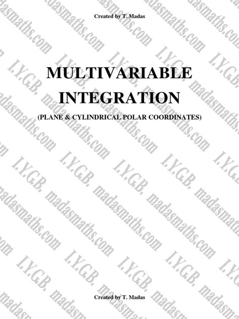 Image result for Multivariable Integration Review
