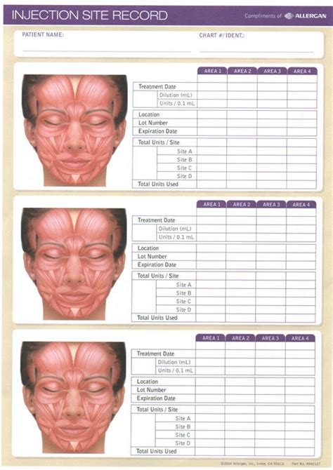 Image result for Botox Injection Face Chart