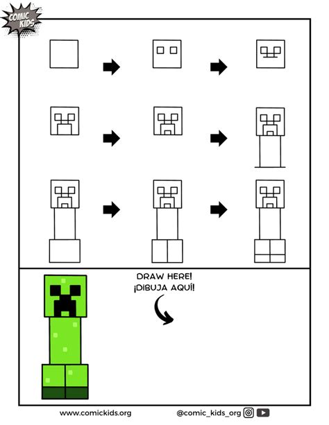 Image result for Draw Minecraft Creeper