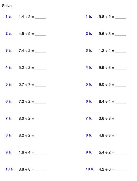 Image result for Divide Decimals Common Core Math Worksheets