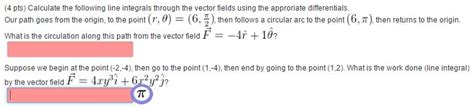 Image result for Vector Calculus Line Integrals by Chegg Tutor