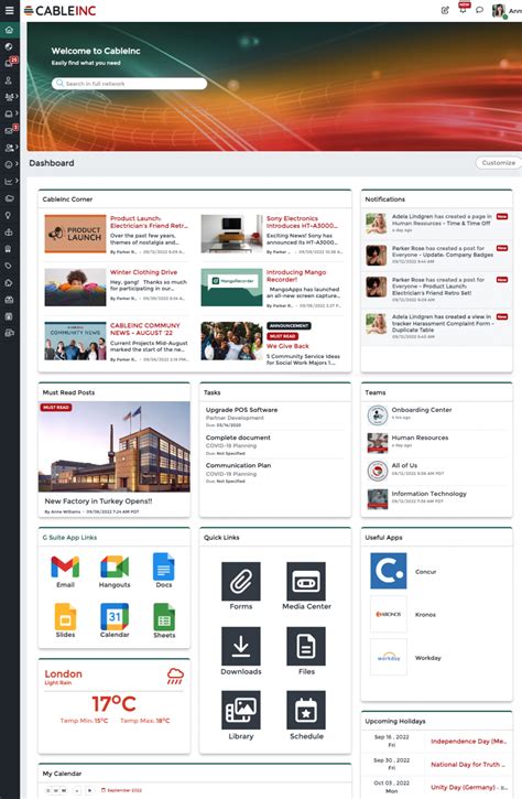 Image result for Intranet Layout