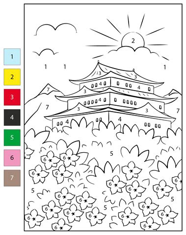 Image result for Color by Number Spring Coloring Pages