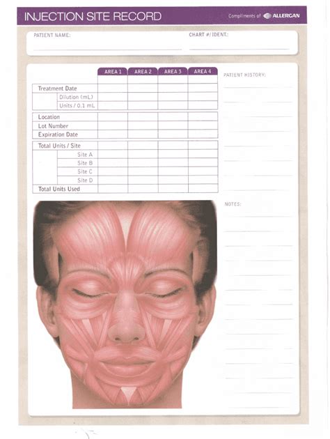 Image result for Botox Injection Face Chart