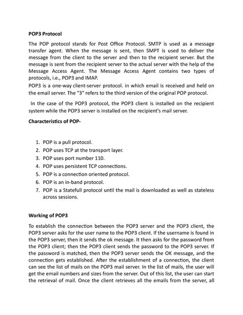 Image result for POP3 Protocol Tutorial