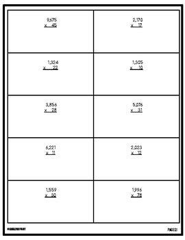 Image result for Multi-Digit Multiplication Worksheet PDF