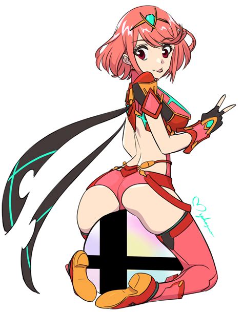 Image result for Pyra SmashBros Getting Hurt