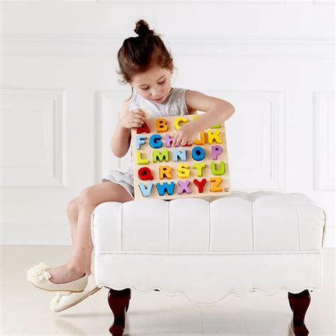 Wooden Alphabet Educational Learning Puzzle - Hape Puzzles | Maisonette