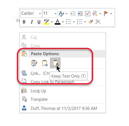 Image result for Change OneNote Paste Default