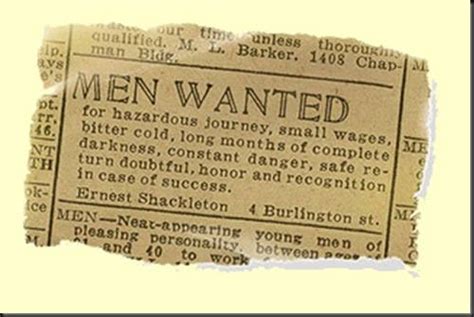 Image result for Shackleton Advertisement