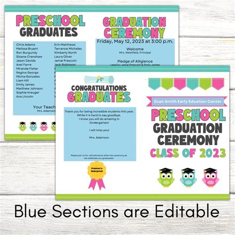 Image result for Example of a Preschool Graduation Program